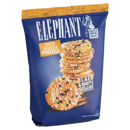 CMarket | Elephant Baked Squeezed Pretzels with Black and White Sesame 80g
