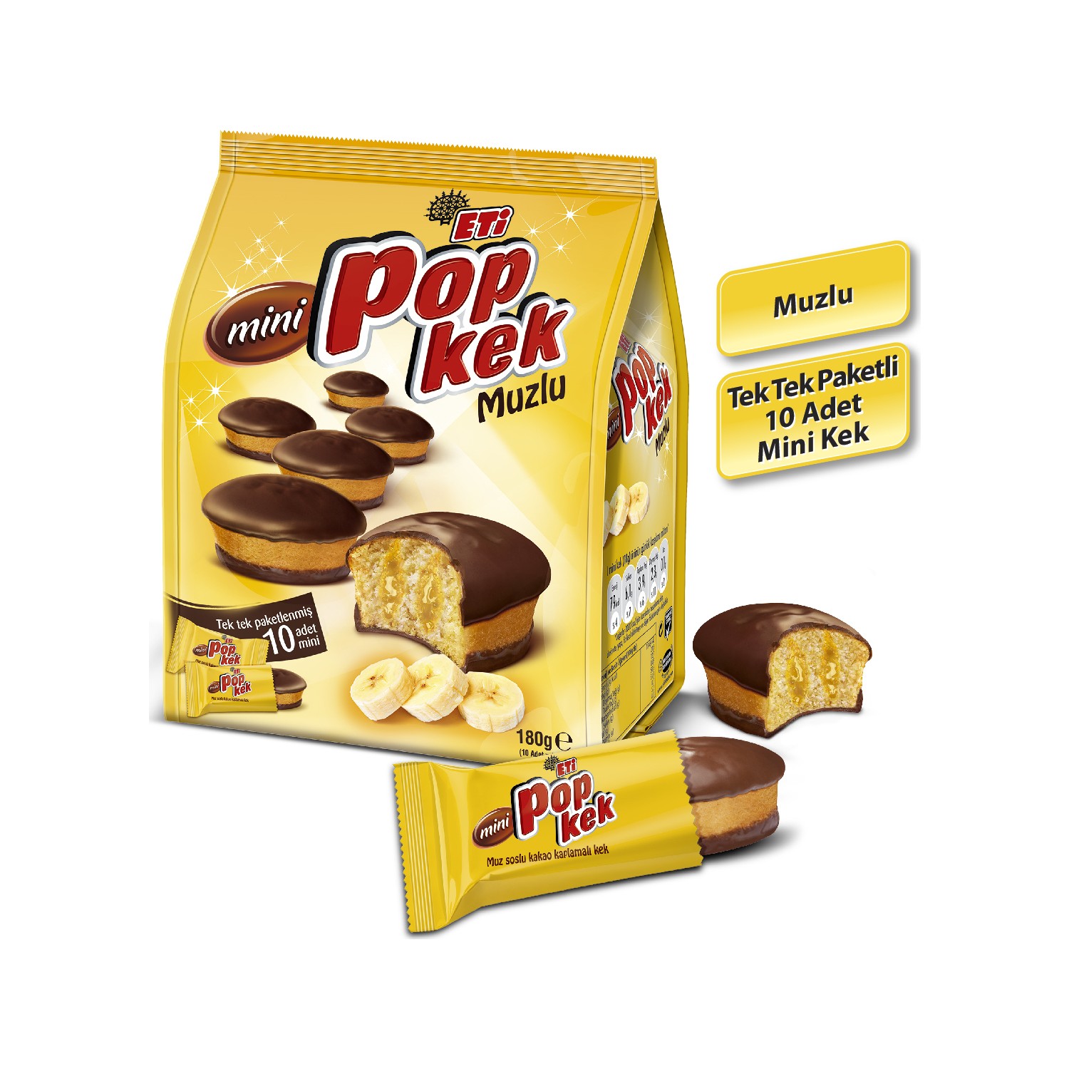CMarket | Eti Popkek Mini with Banana 180 gr 10 pcs