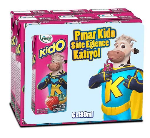 CMarket | Pinar Kido Strawberry UHT Milk 180 ml x 6