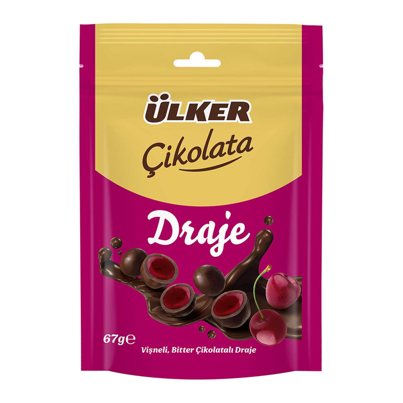 CMarket | Ulker Dragee Chocolate Cherry Bitter 67 G