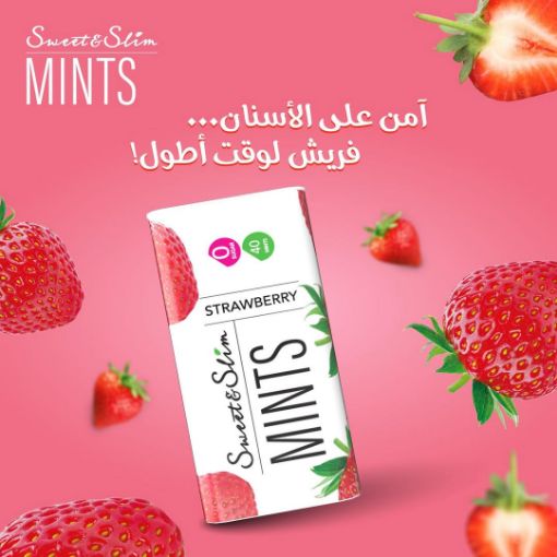 CMarket | Sweet and Slim Mints Strawberry 40 Mints Zero Sugar